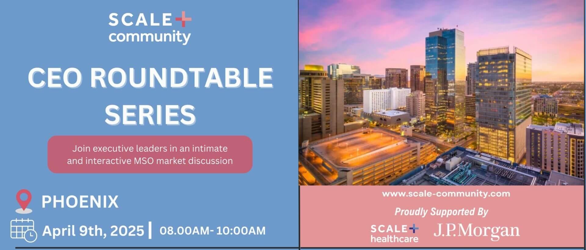 CEO Roundtable Series – Phoenix | SCALE Healthcare Community